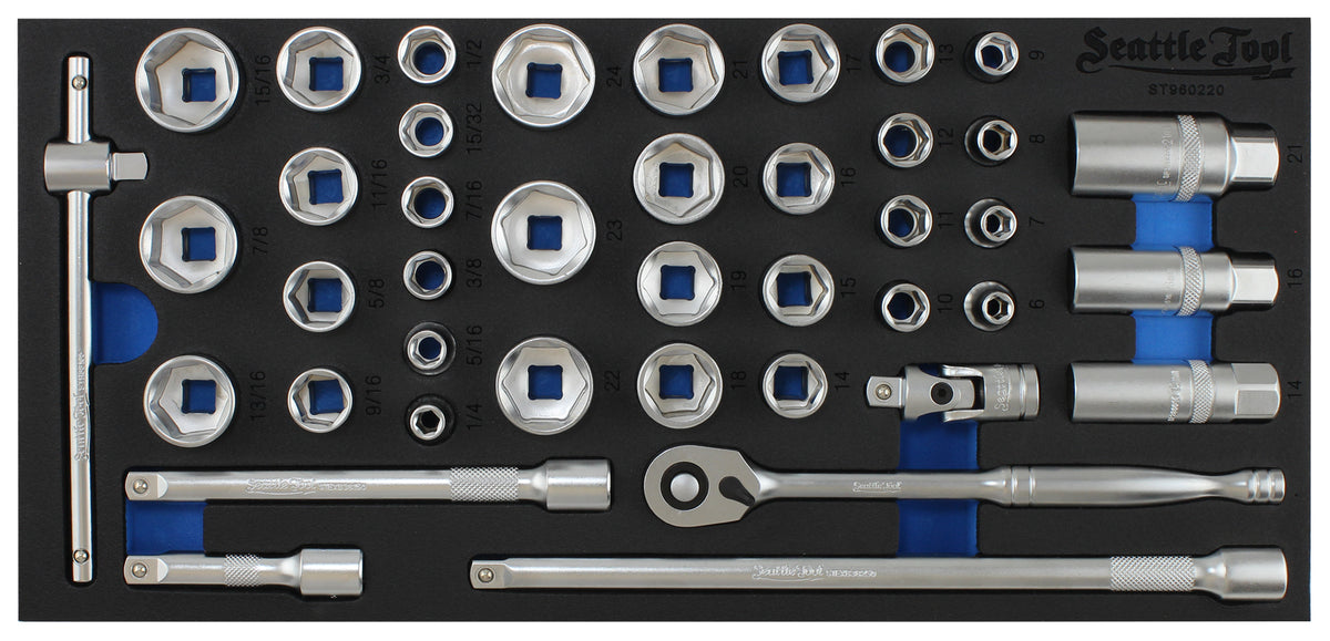 3/8" Socket & Driver Set - 41 Pieces – Seattle Tool