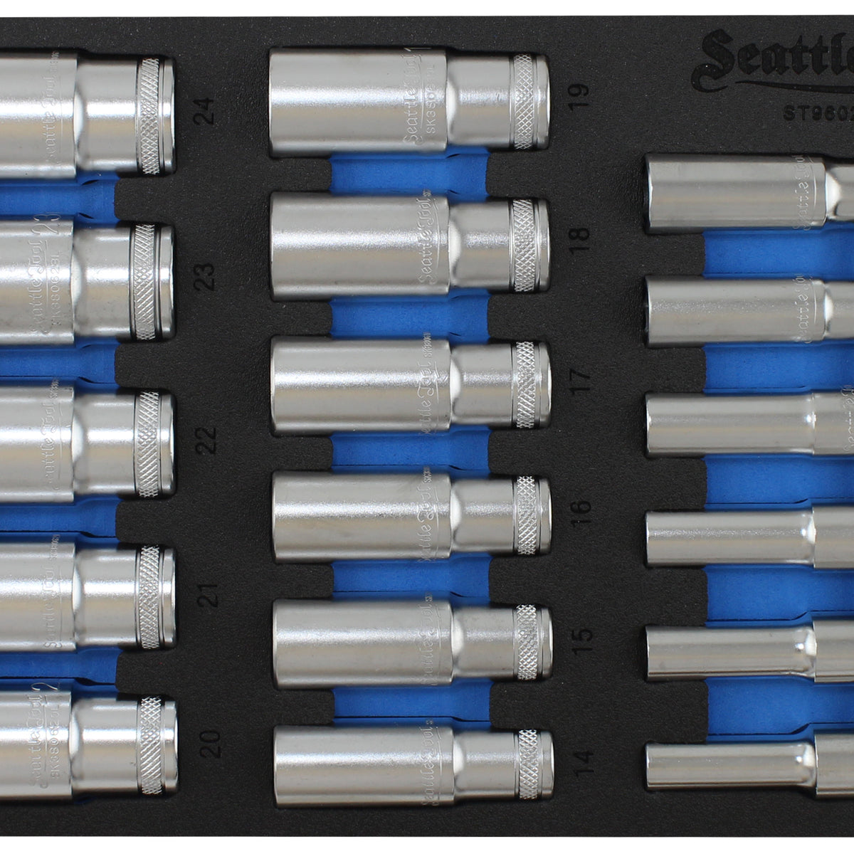 3/8" Deep Socket Set - 17 Pieces Metric – Seattle Tool