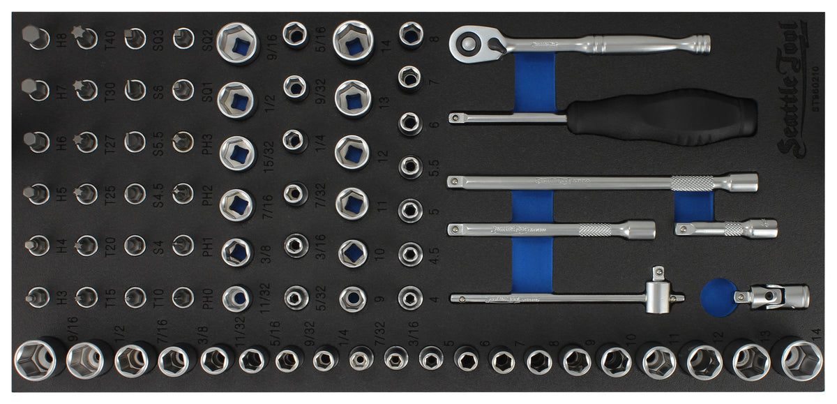 1/4" Socket & Driver Set - 76 Pieces – Seattle Tool